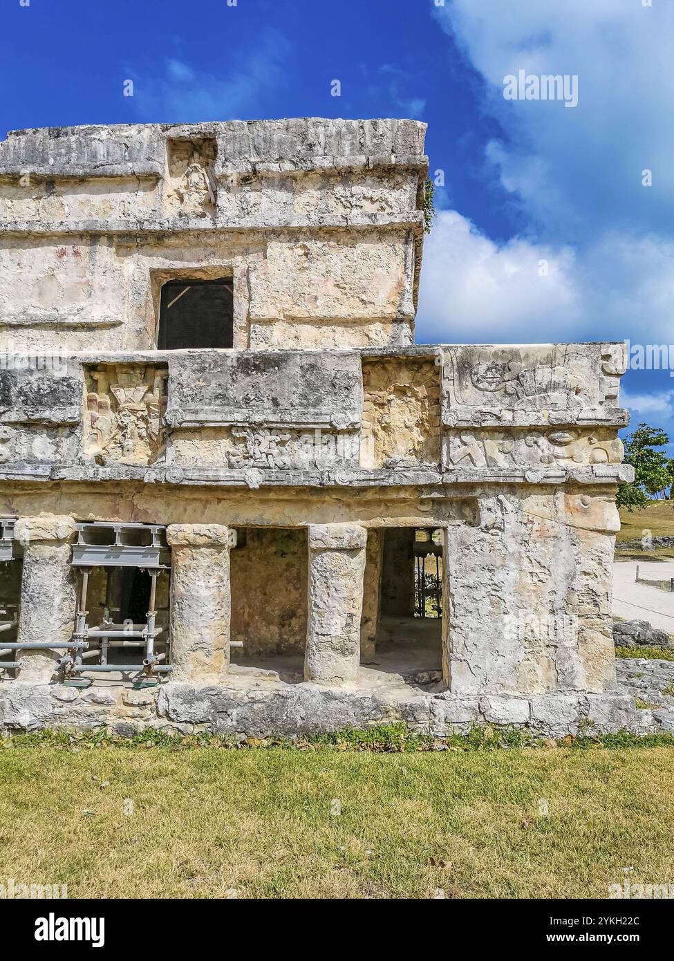 Ancient Tulum ruins Mayan site with temple ruins pyramids and artifacts ...