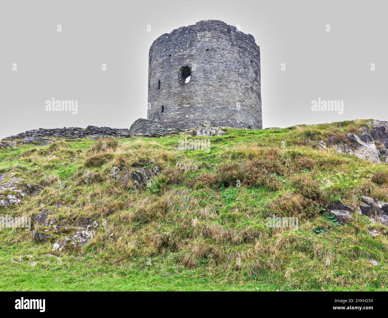 Remains of Dolbadarn castle, Wales, built by Llywelyn the Great, king ...