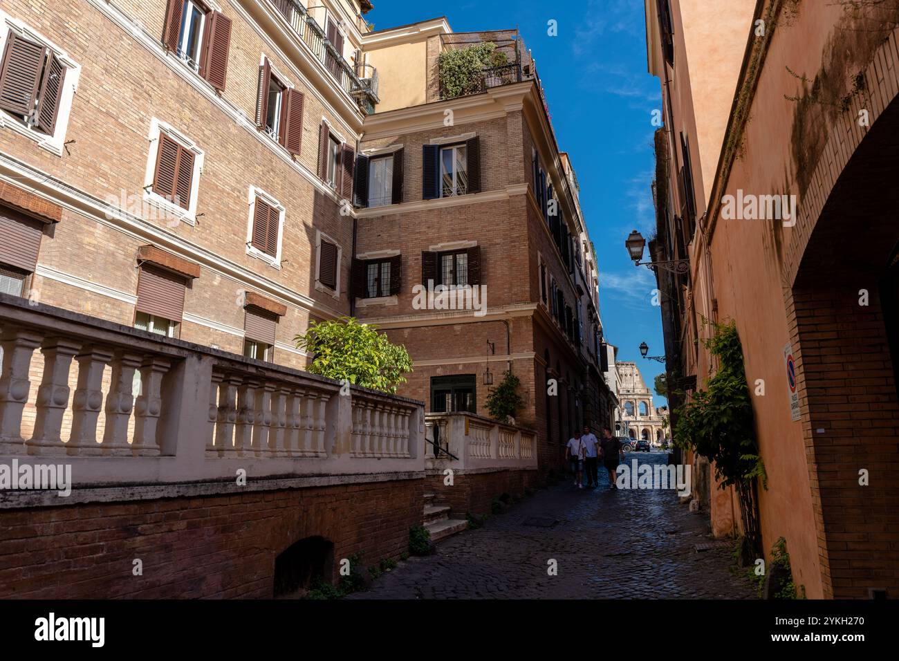 Rome, Italy - May 28, 2024: Iconic Colosseum Peeking from a Roman ...