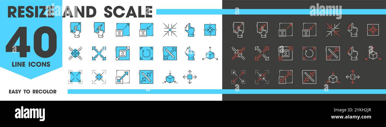 Resize and minimize icon Stock Vector Images - Alamy