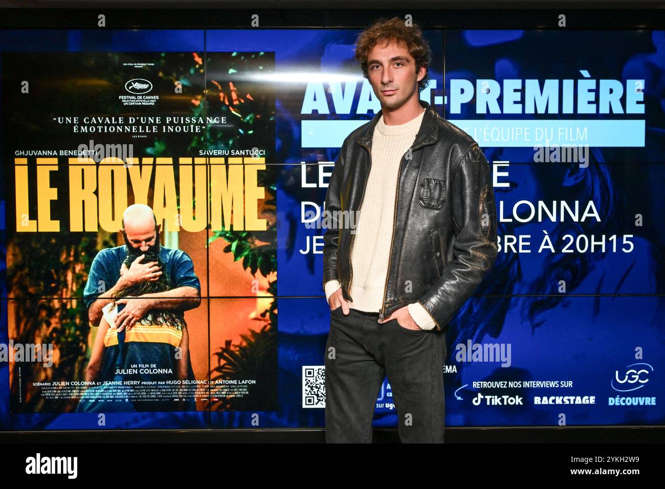 French actor Andrea Cossu poses for a photo-call for the film Le ...