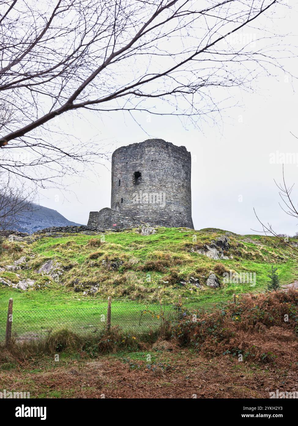 Remains of Dolbadarn castle, Wales, built by Llywelyn the Great, king ...