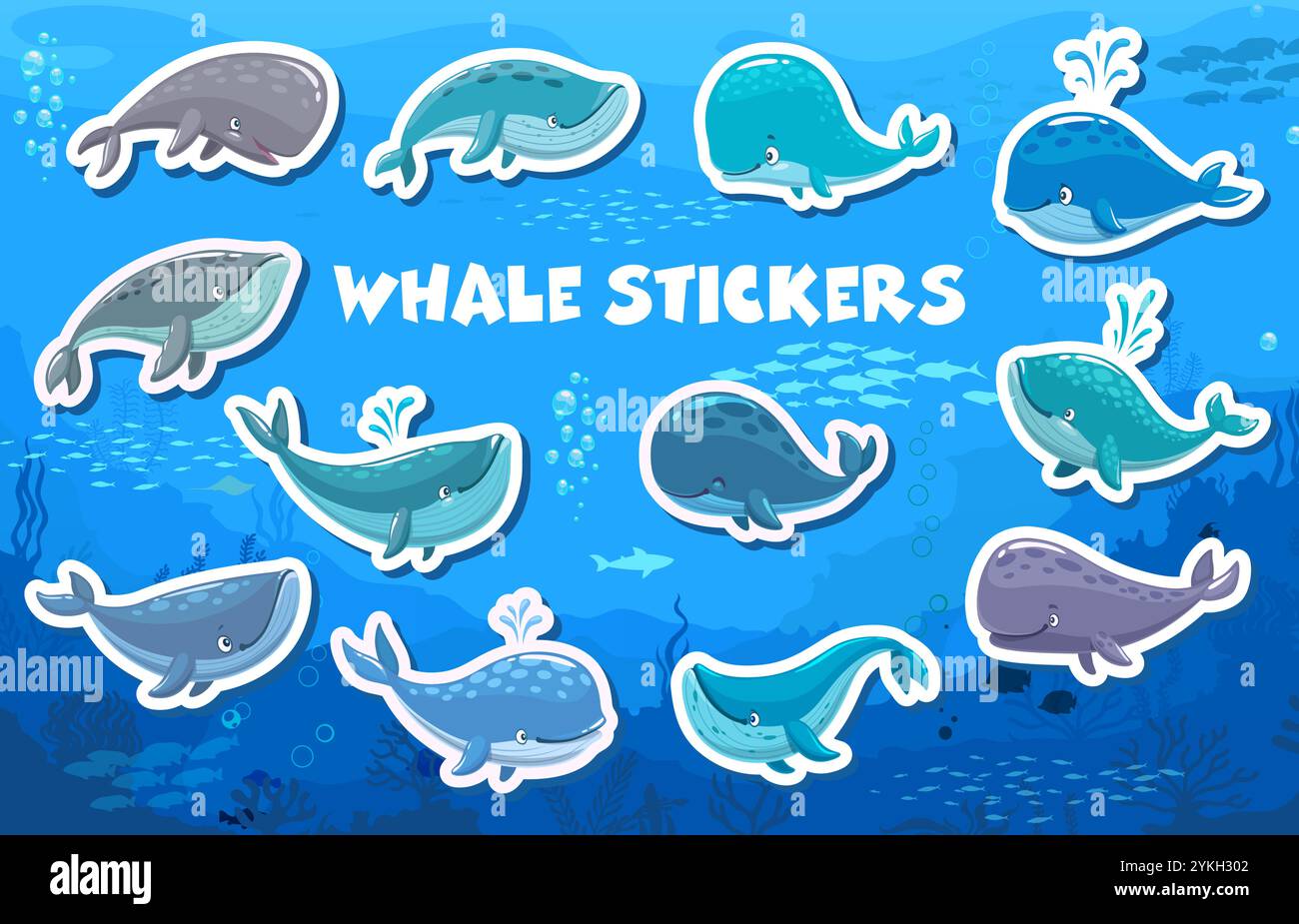 Cute personages and characters whale hi-res stock photography and ...