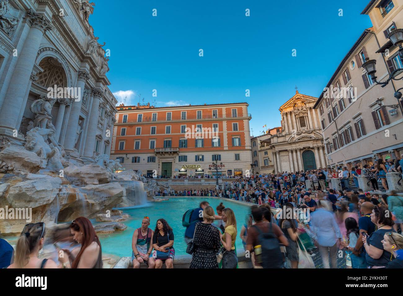 Rome, Italy - May 28, 2024: Crowds of Tourists at the Trevi Fountain in ...