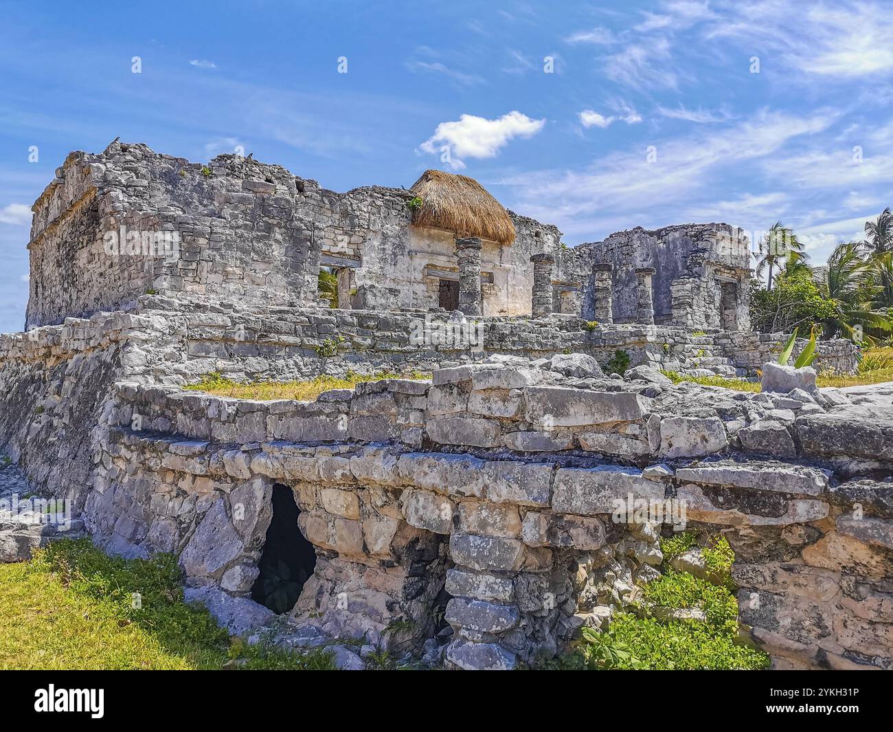 Ancient Tulum ruins Mayan site with temple ruins pyramids and artifacts ...