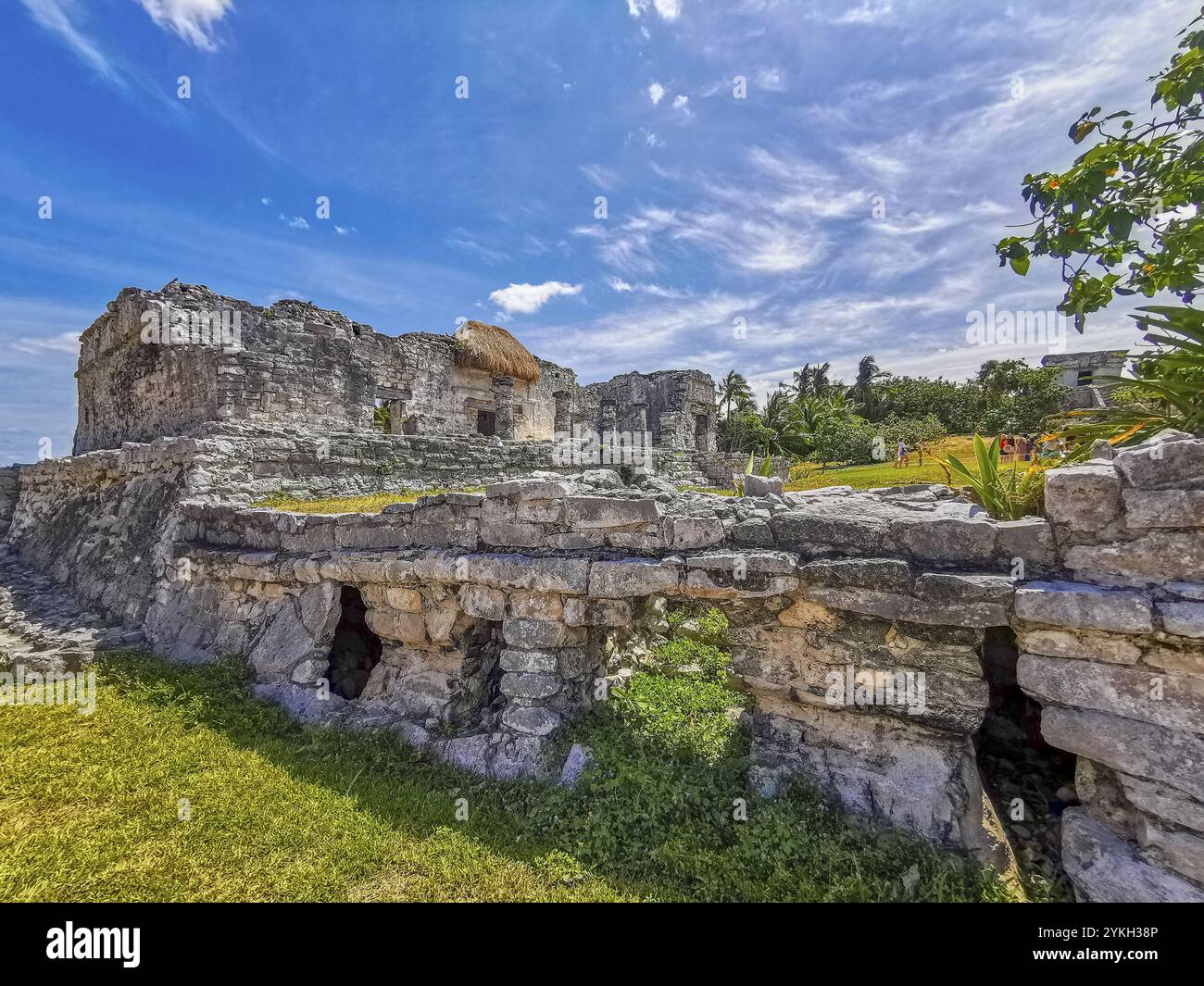 Ancient Tulum ruins Mayan site with temple ruins pyramids and artifacts ...