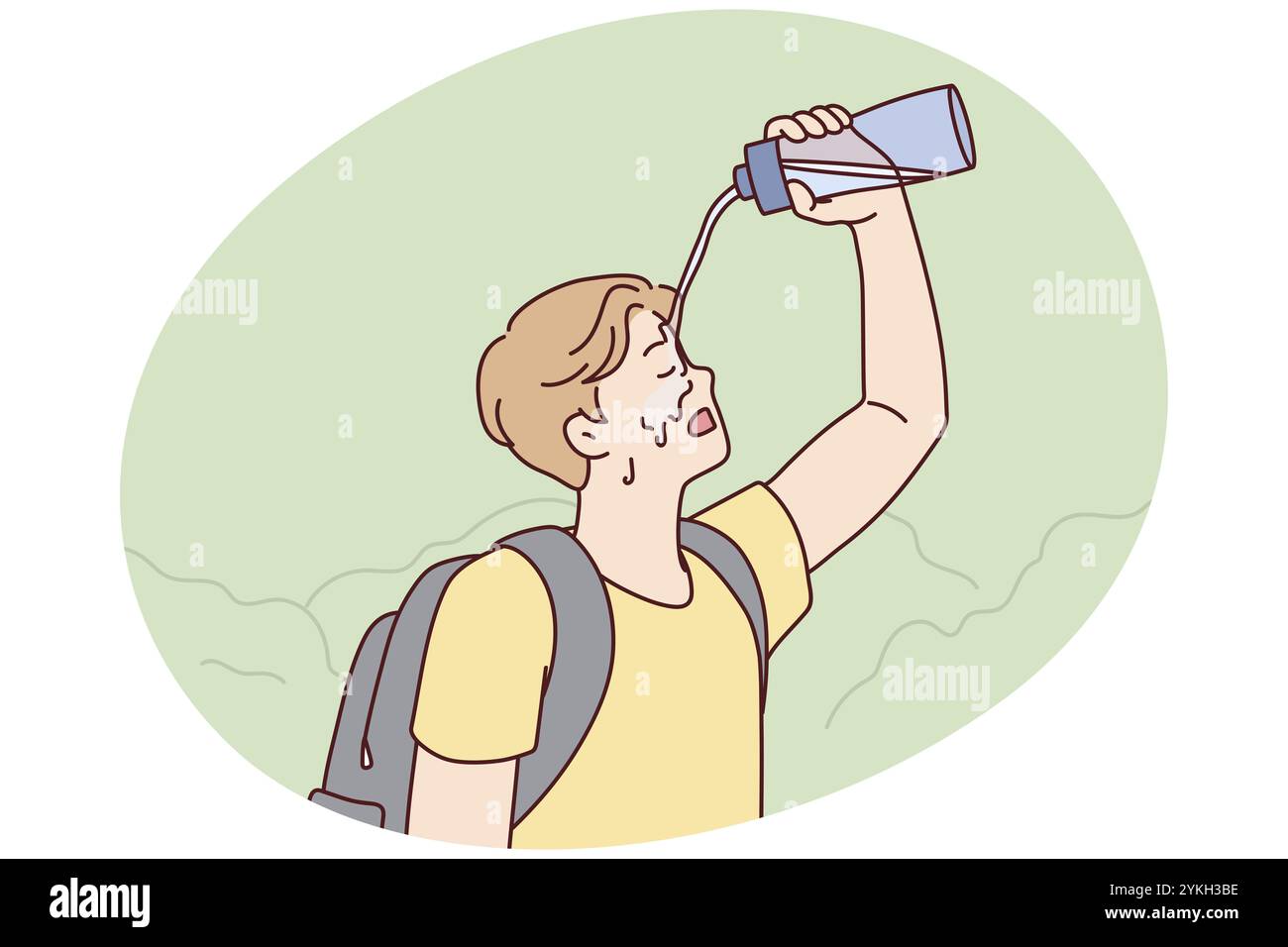 Traveler backpack on nature Cut Out Stock Images & Pictures - Alamy