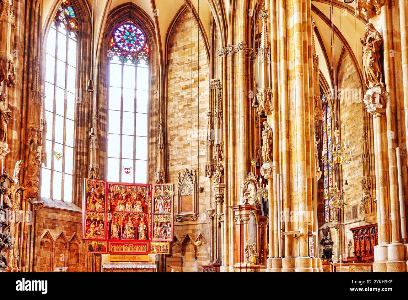 Interior St. Stephen's Cathedral(Stephansdom) the mother church of the ...