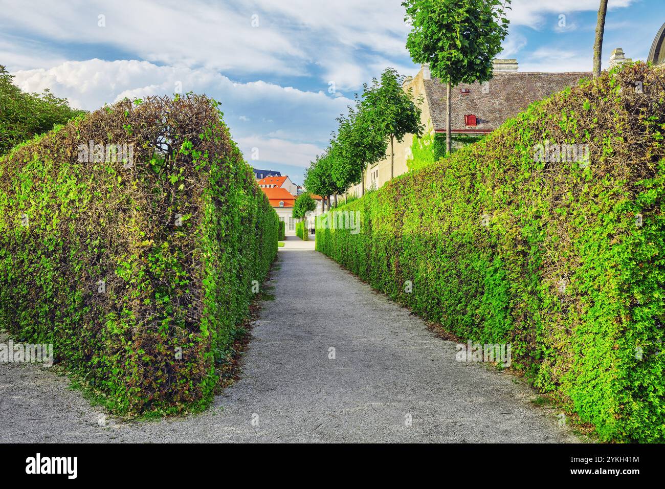 Area of the park-garden complex Belvedere.Vienna. Austria Stock Photo ...