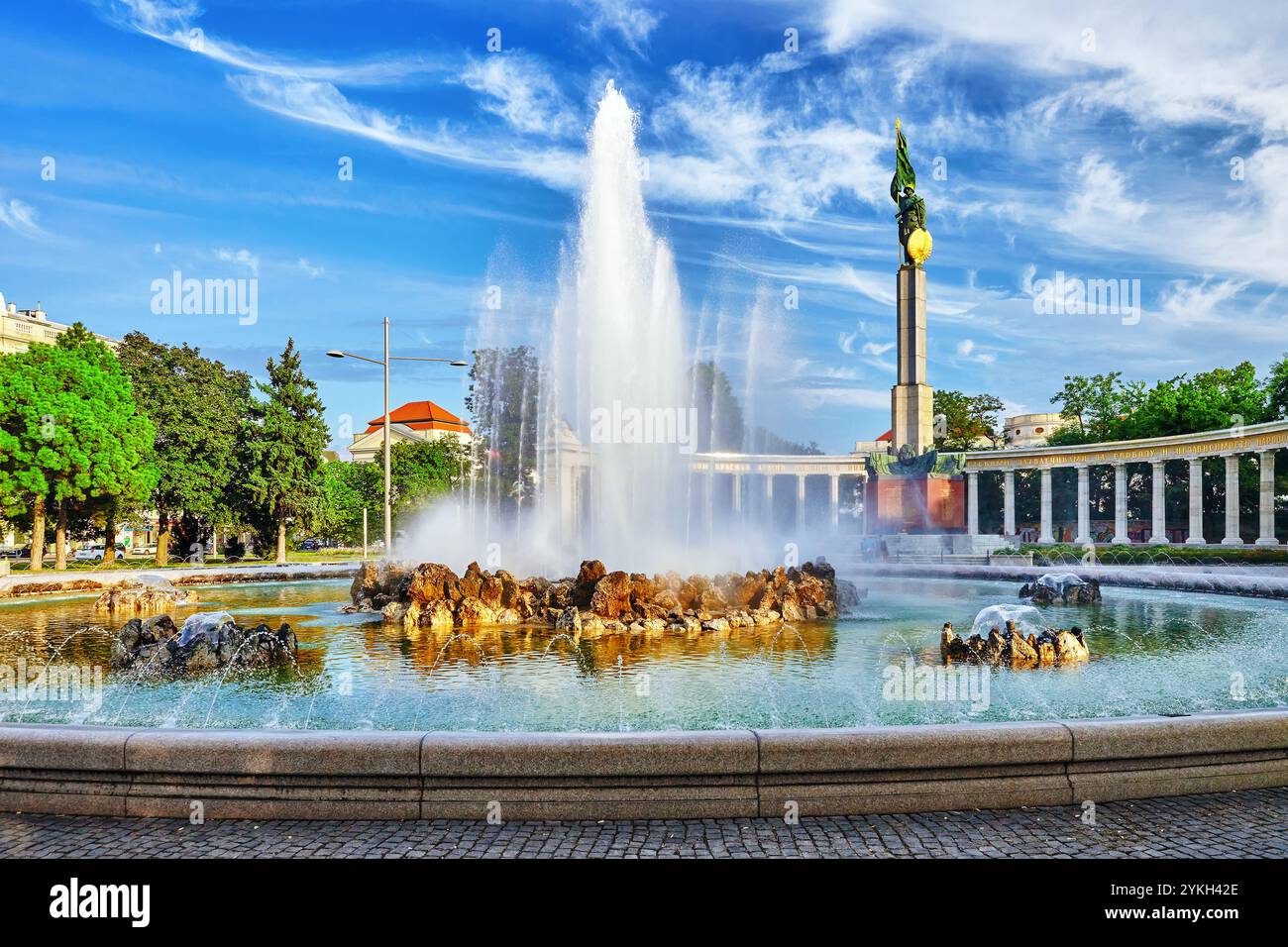 Soviet War Memorial in Vienna. Formally known as the Heroes Monument of ...
