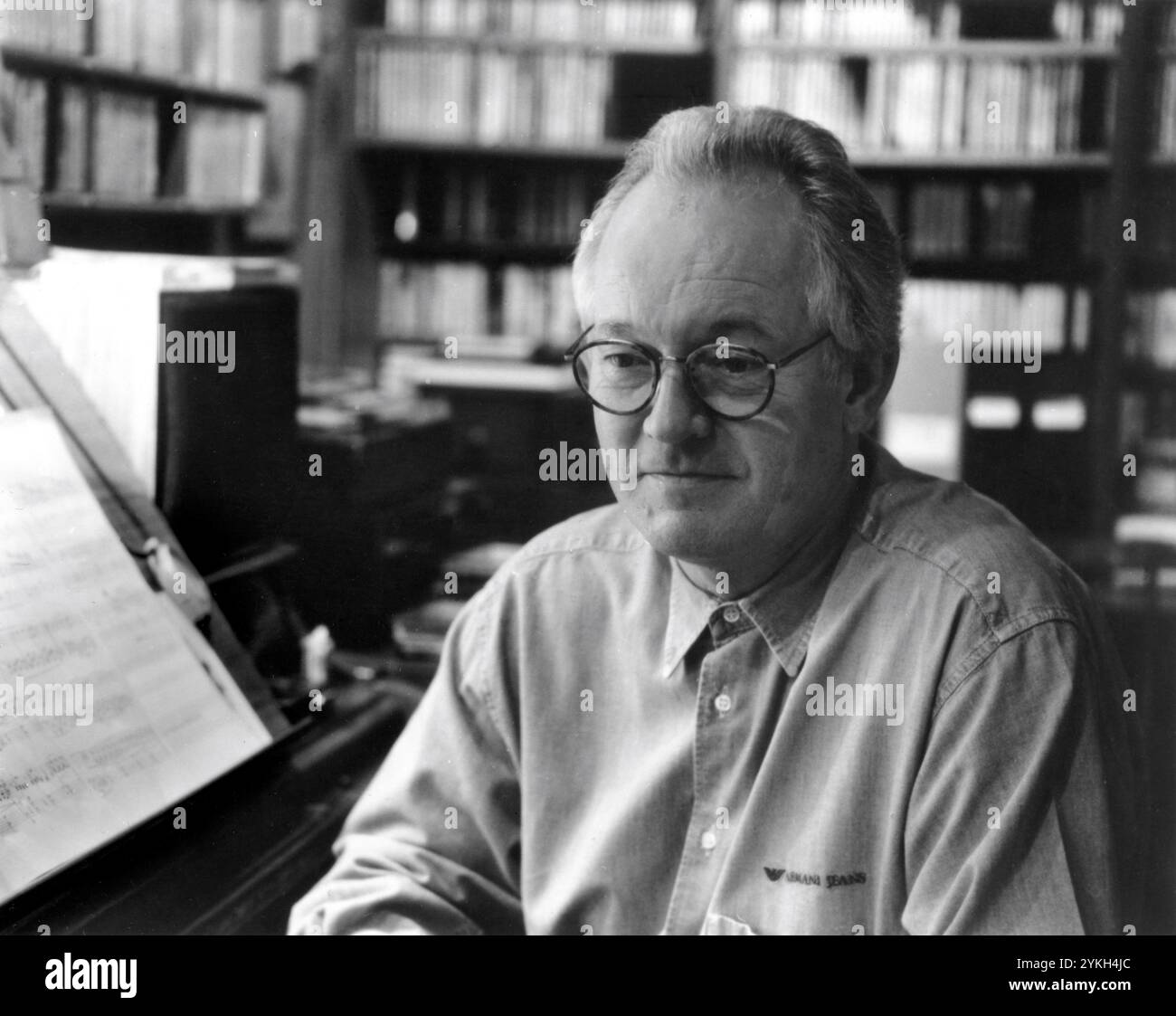 British Composer BRIAN BENNETT circa 1990 portrait publicity for Brian ...