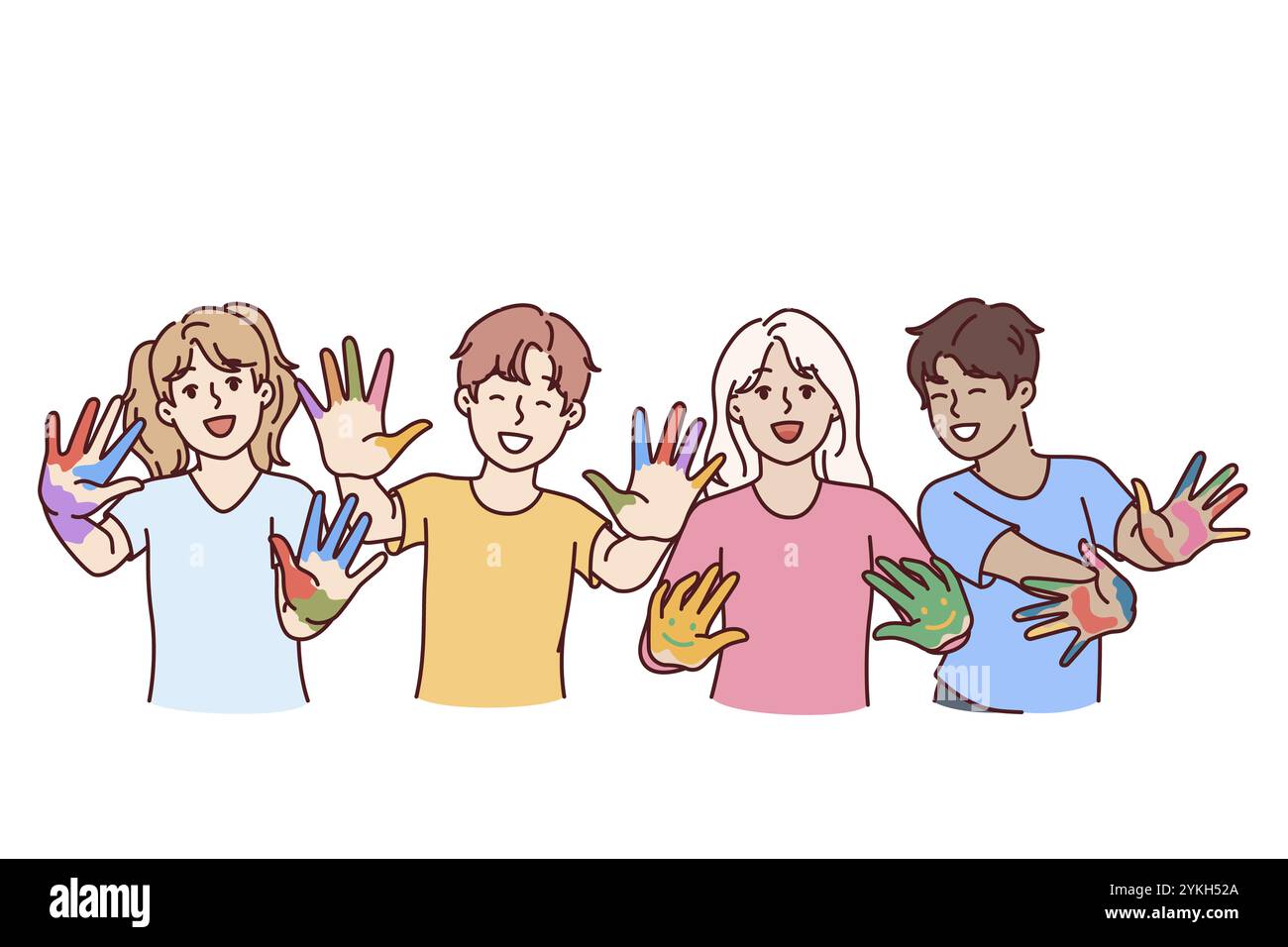 Joyful child in school Cut Out Stock Images & Pictures - Alamy