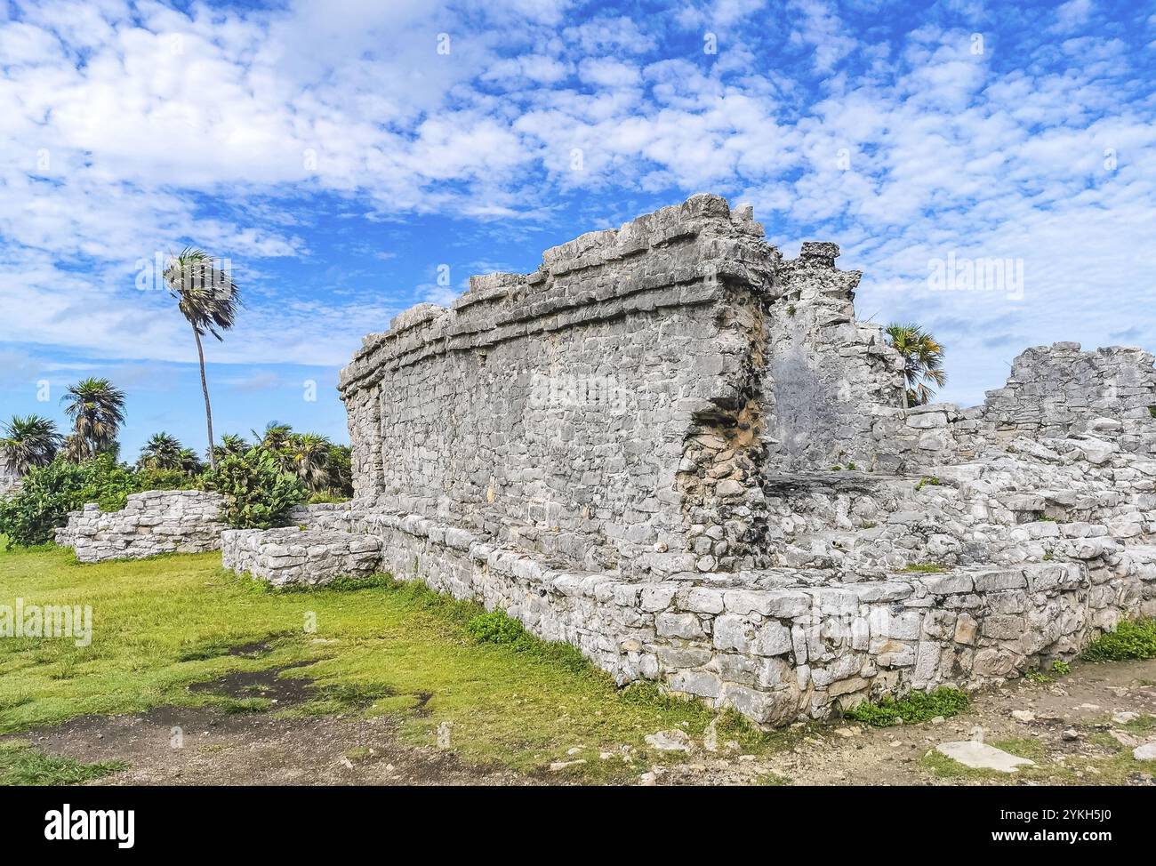 Ancient Tulum ruins Mayan site with temple ruins pyramids and artifacts ...