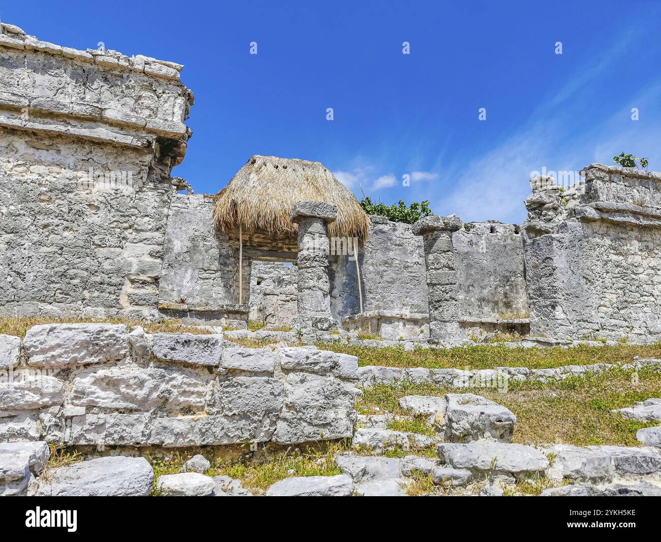 Ancient Tulum ruins Mayan site with temple ruins pyramids and artifacts ...