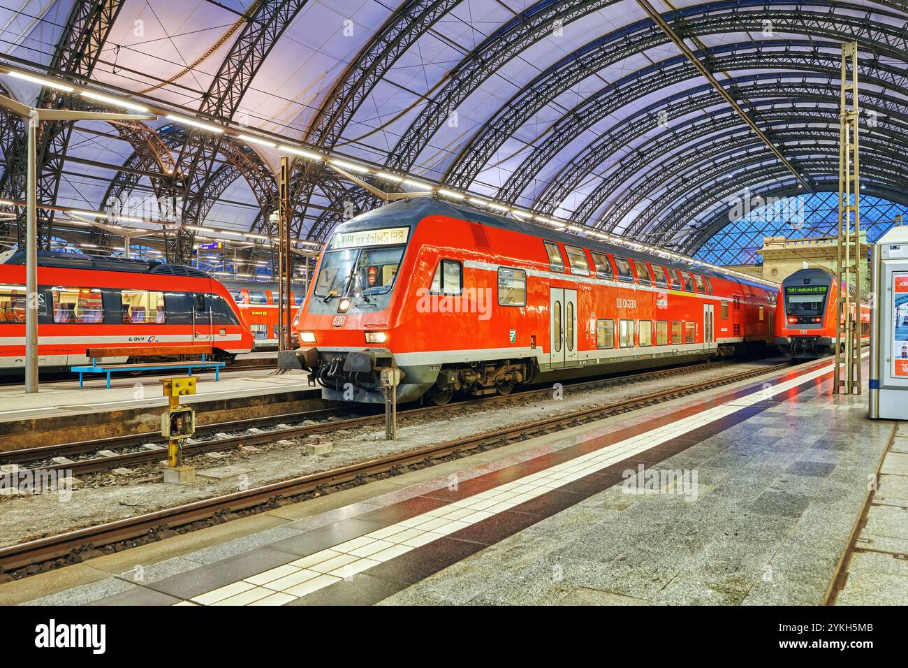 DRESDEN,GERMANY-SEPTEMBER 08,2015: Intercity train at the railways ...
