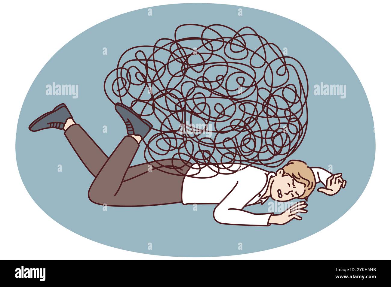 Overworked tired businessman Cut Out Stock Images & Pictures - Alamy