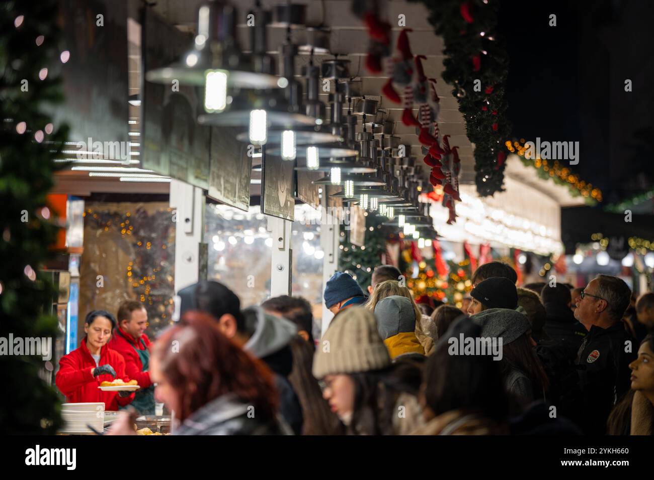 Budapest, Hungary - November 15, 2024: Vorosmarty square Christmas ...