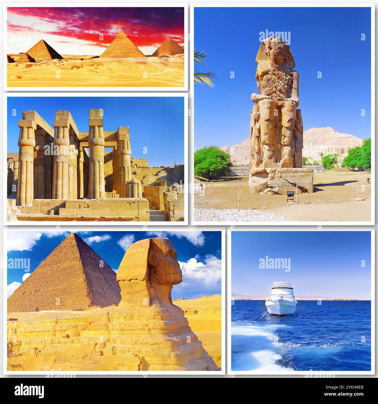 Collage of beautiful Egypt . Africa Stock Photo - Alamy