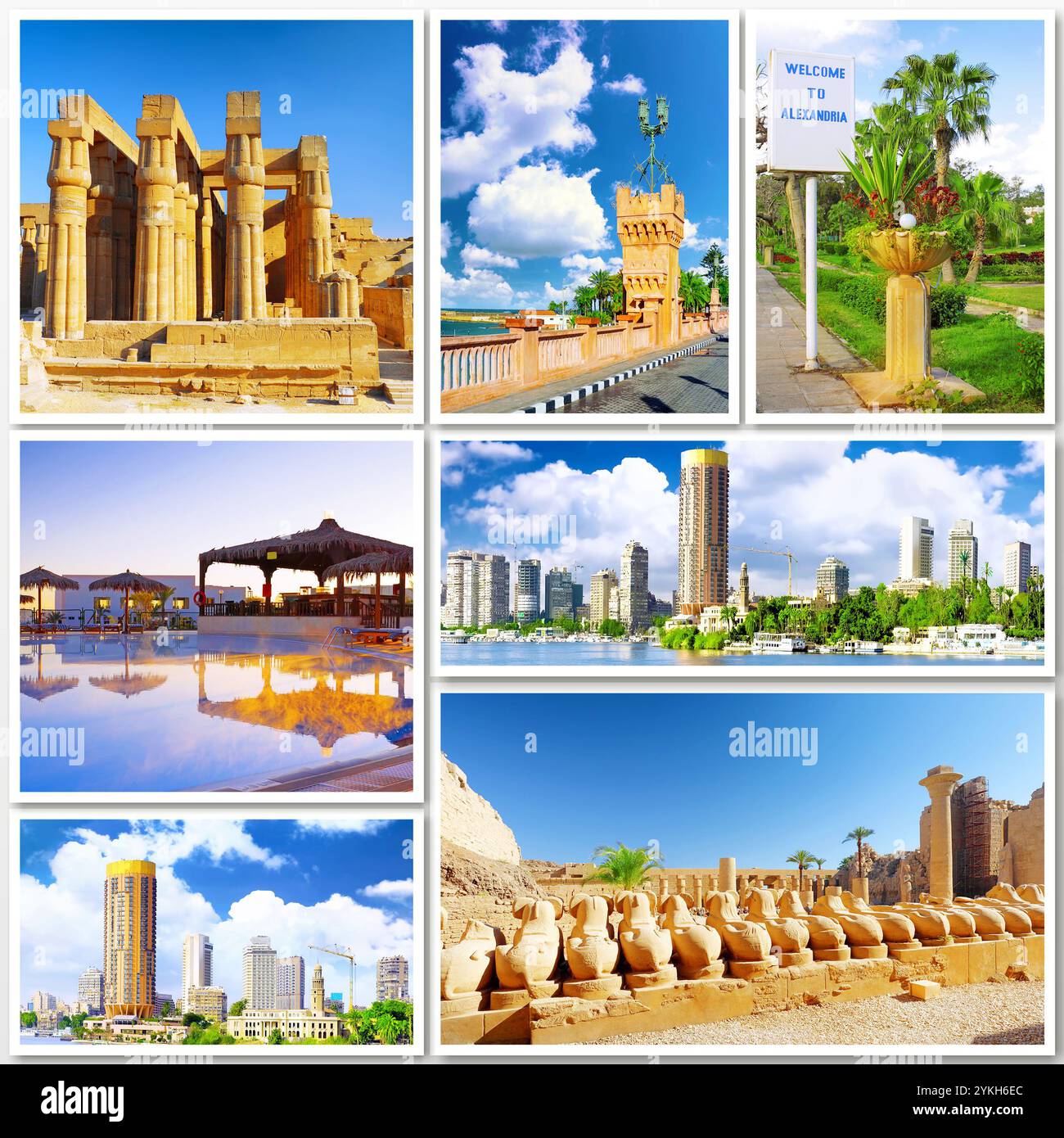Collage of beautiful Egypt . Africa Stock Photo - Alamy