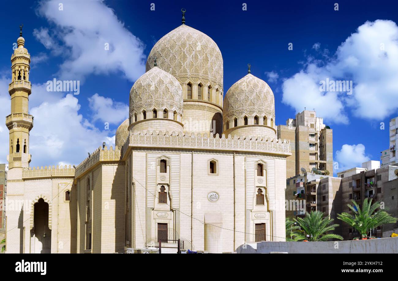 Mosque of Abu El Abbas Masjid, Alexandria, Egypt. Panorama Stock Photo ...