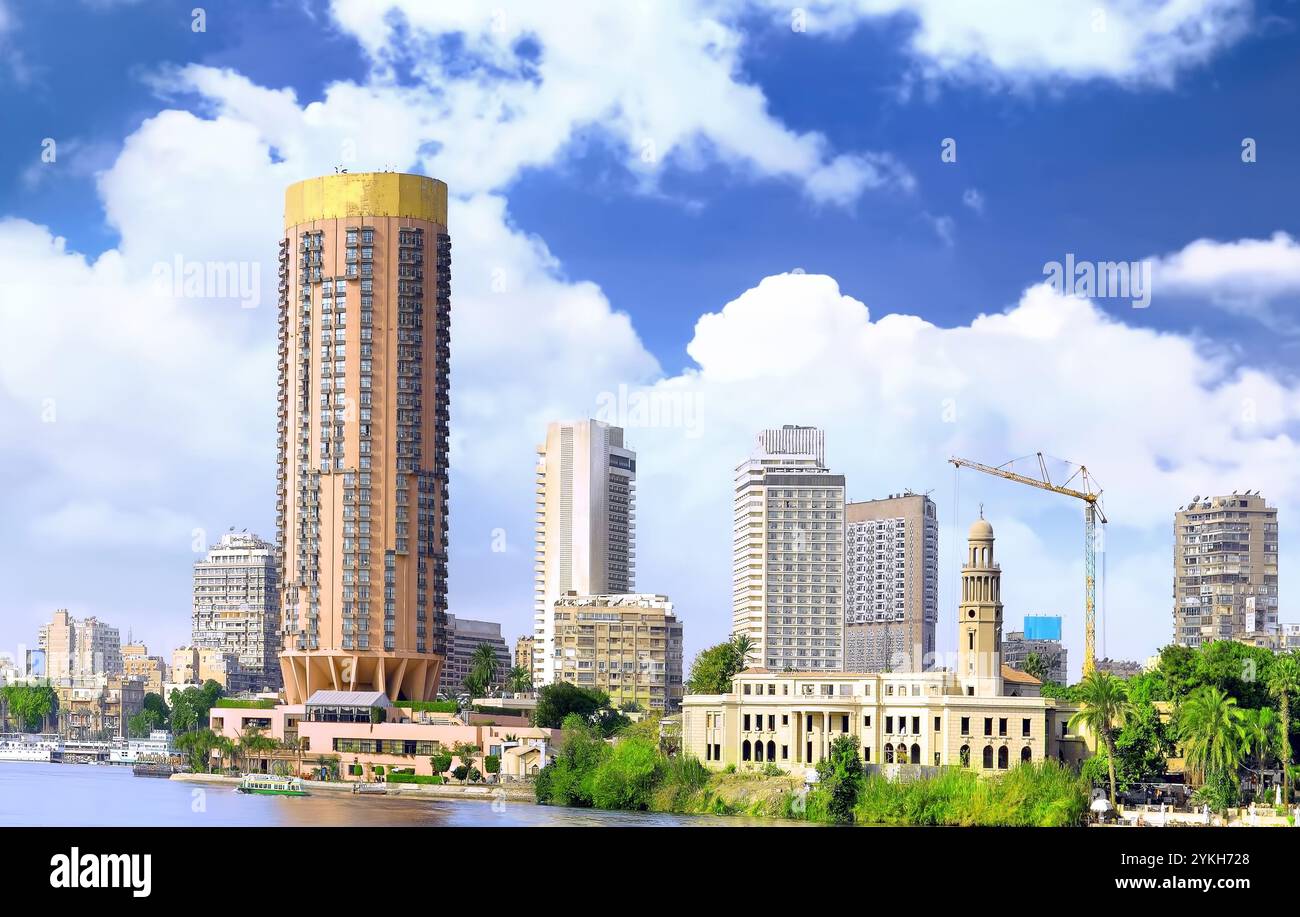 Cairo city, seafront of Nile River. Cairo, Egypt Stock Photo - Alamy