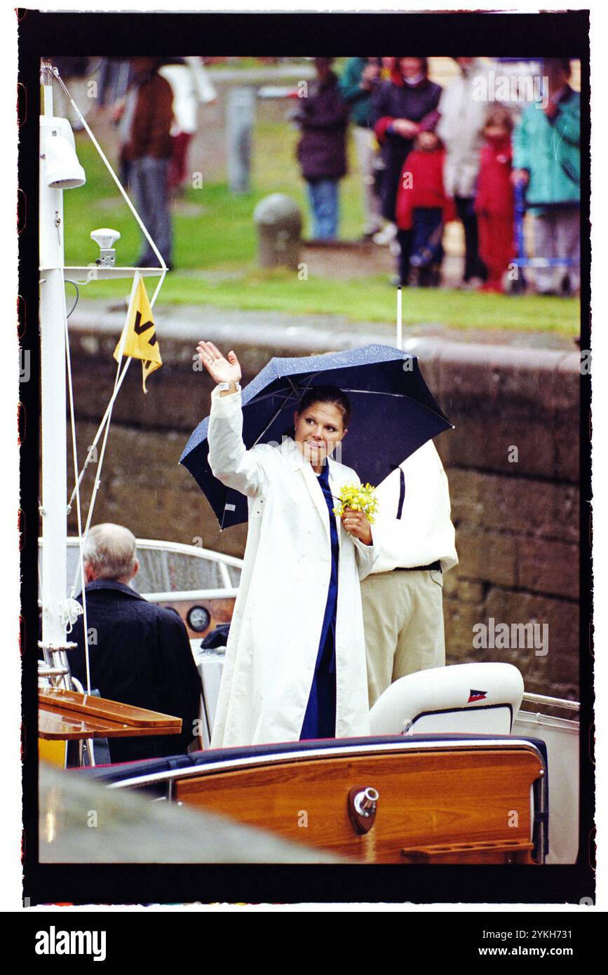 Crown Princess Victoria visiting Motala, Sweden. Here Viktoria is seen ...