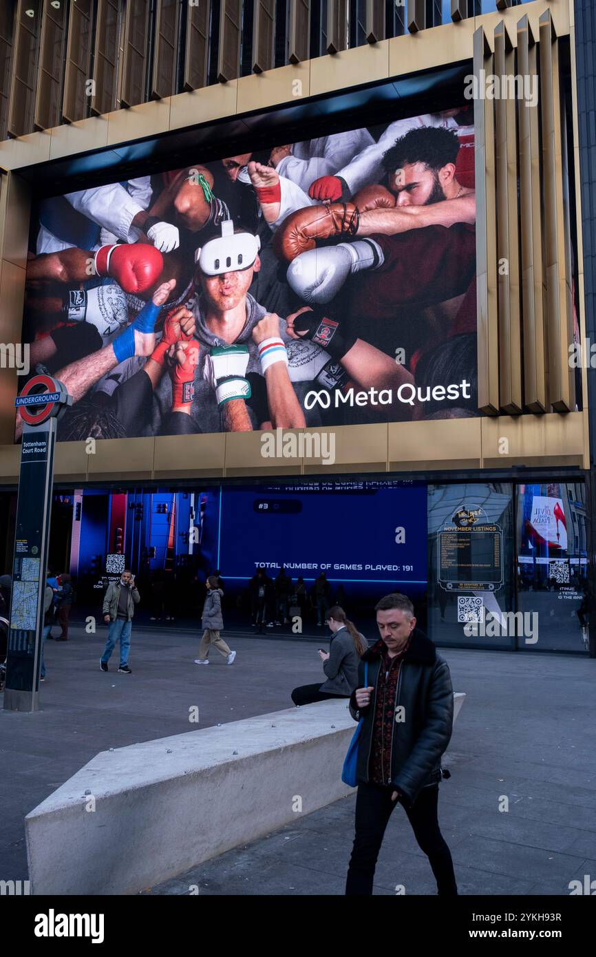 Advertising for Meta Quest virtual reality headsets on a large scale ...