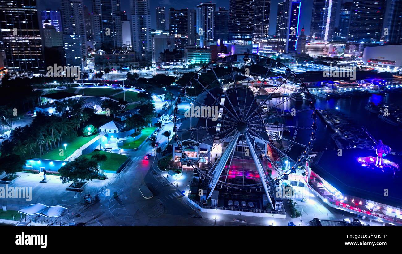 Bayfront park miami aerial hi-res stock photography and images - Alamy