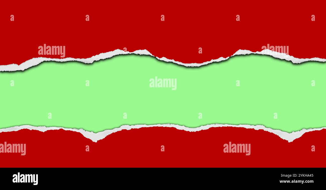 Torn paper red green hi-res stock photography and images - Alamy
