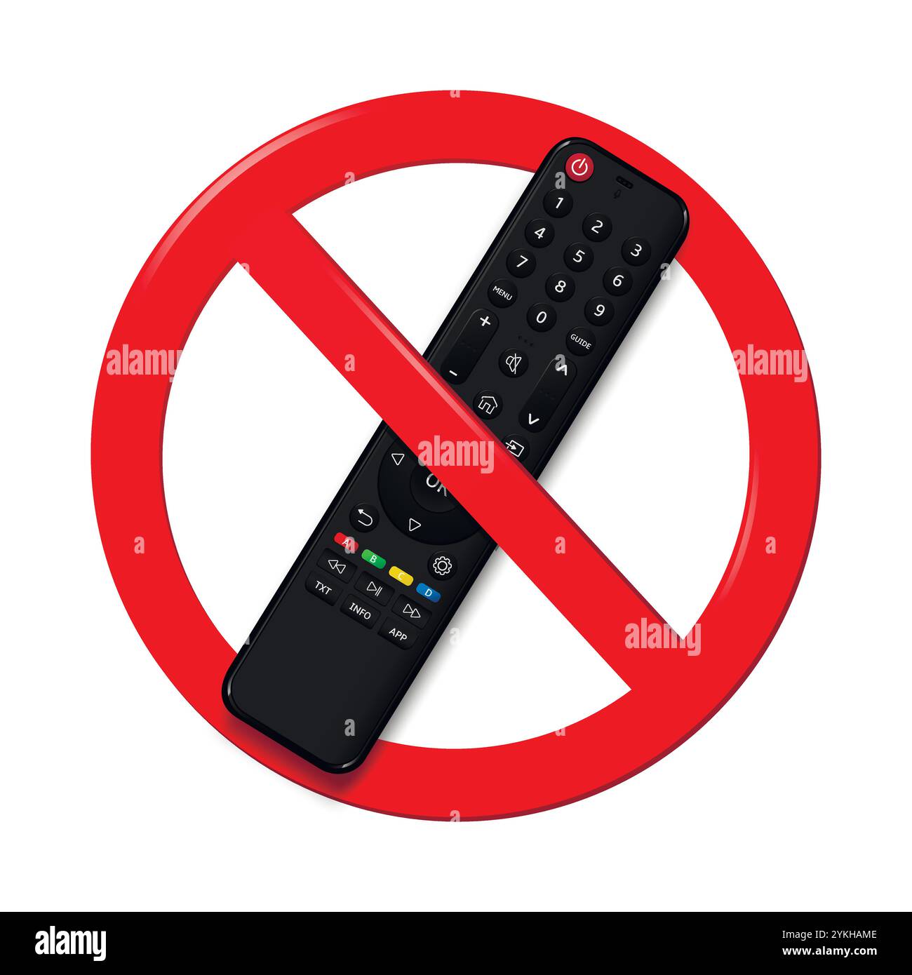 Not watch tv sign isolated on white background. Vector illustration ...