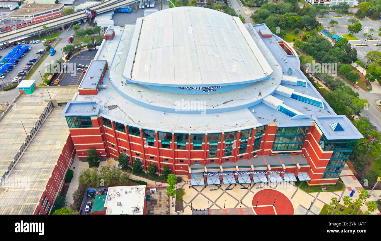 Vystar Memorial Arena in Jacksonville aerial view - JACKSONVILLE ...