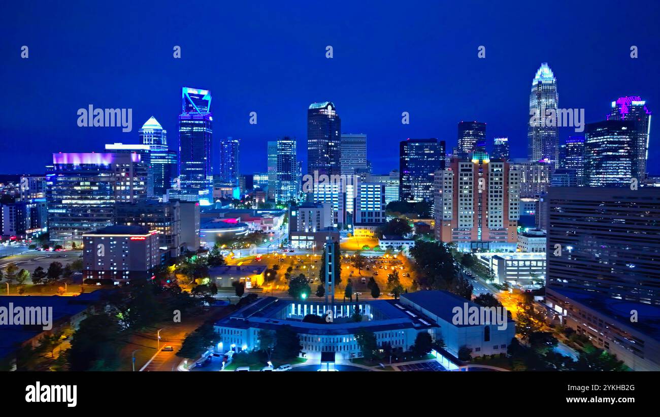 Drone charlotte north carolina downtown hi-res stock photography and ...