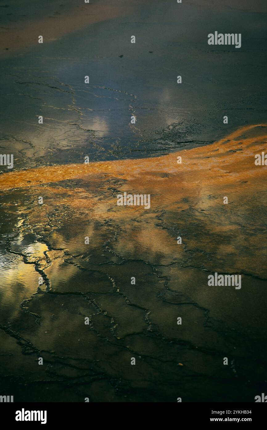 Textures and colors of the terrain in Yellowstone National Park XIII ...