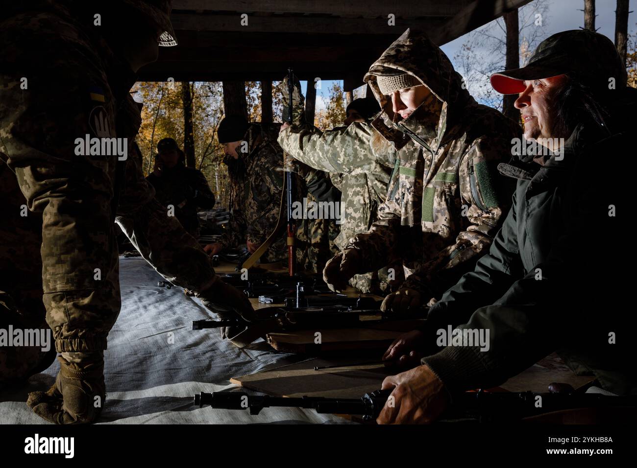 Kyiv, Ukraine. 2nd Nov, 2024. A group of women in military uniform ...