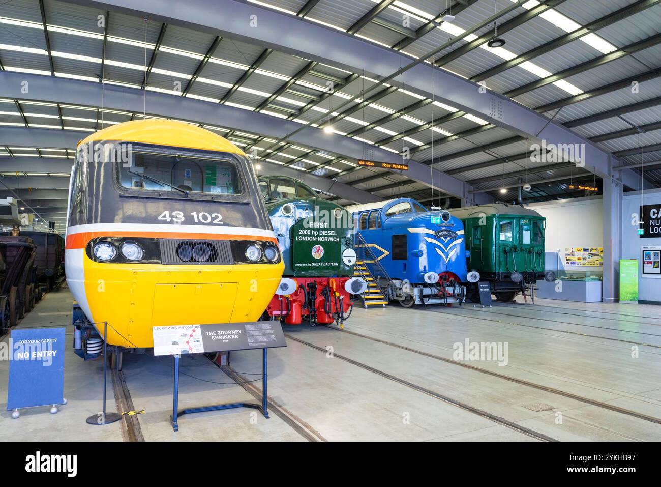 A 1978 InterCity 125 high speed train Class 43 diesel train and iconic diesel engines at ...