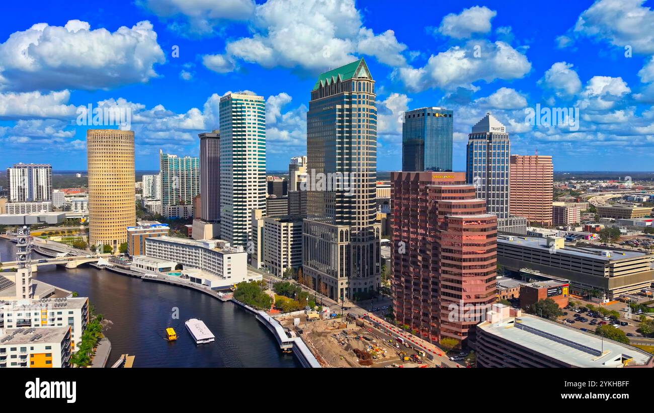 Downtown Tampa Florida skyline aerial view - TAMPA, FLORIDA - OCTOBER ...