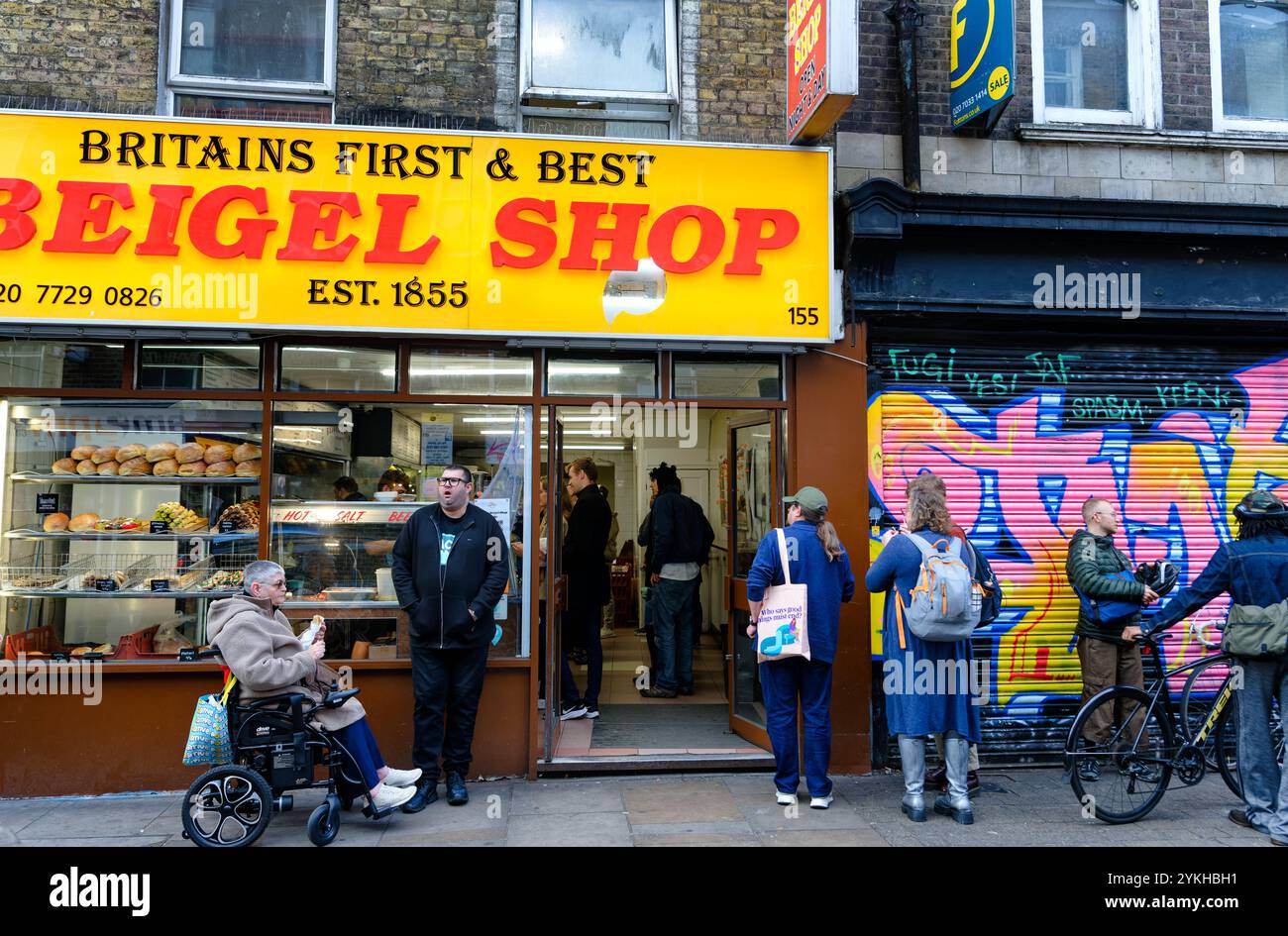 Shoppers at Britains First and Best (self proclaimed) beigel Shop ...
