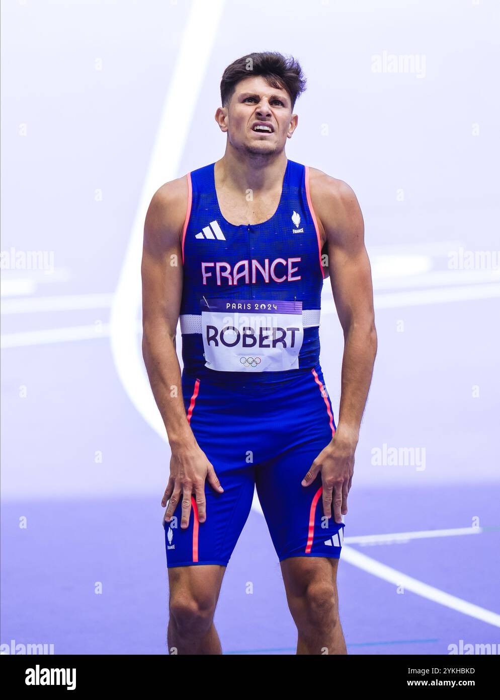 Benjamin Robert participating in the 800 meters at the Paris 2024 ...