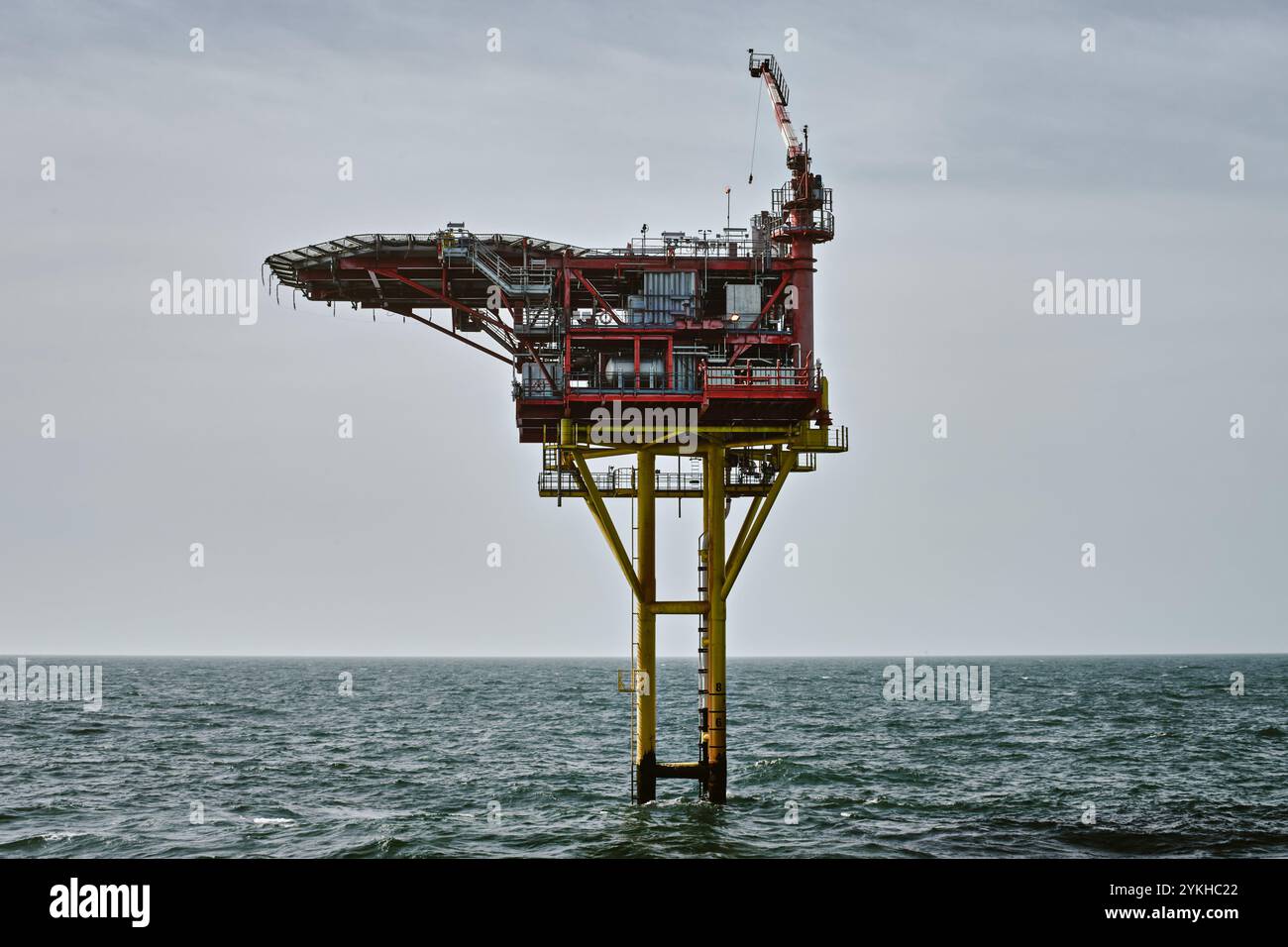 Unmanned offshore oil platform in the sea Stock Photo - Alamy