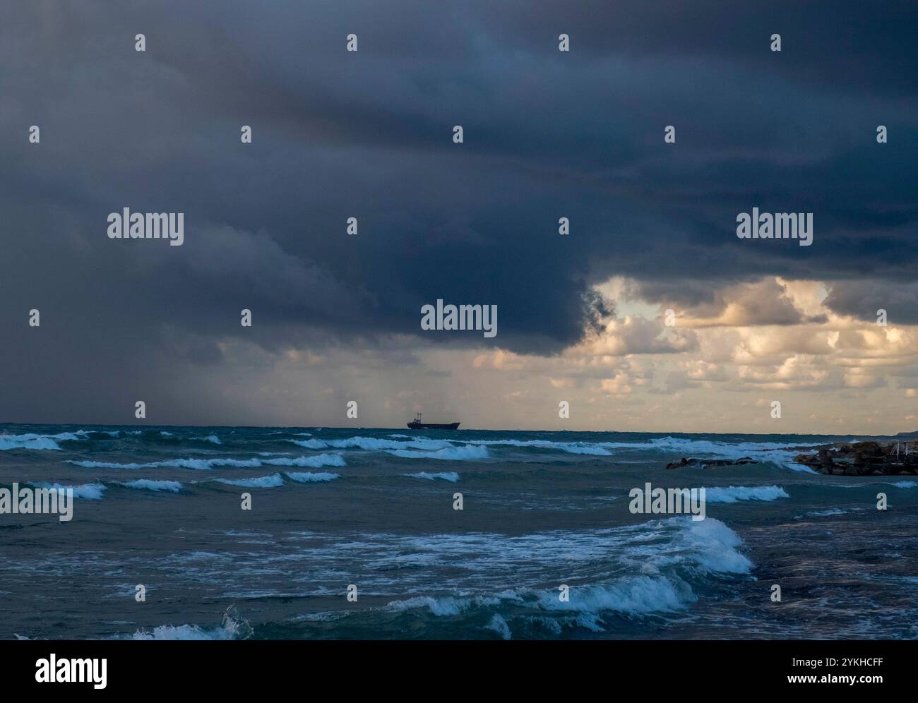 Rocky coast cyprus sunset hi-res stock photography and images - Alamy