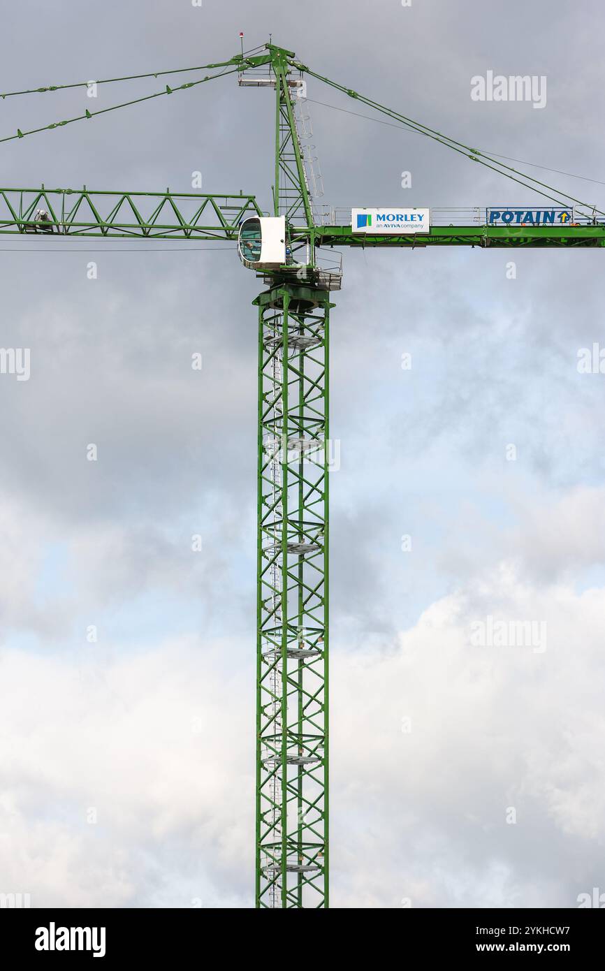 Potain tower cranes at work on the Southgate shopping centre ...