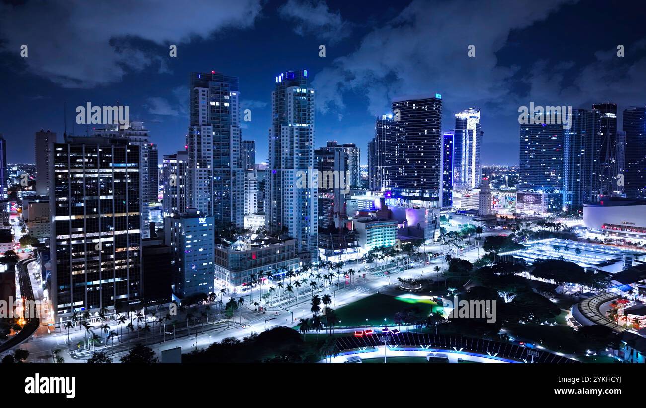 Bayfront park miami aerial hi-res stock photography and images - Alamy