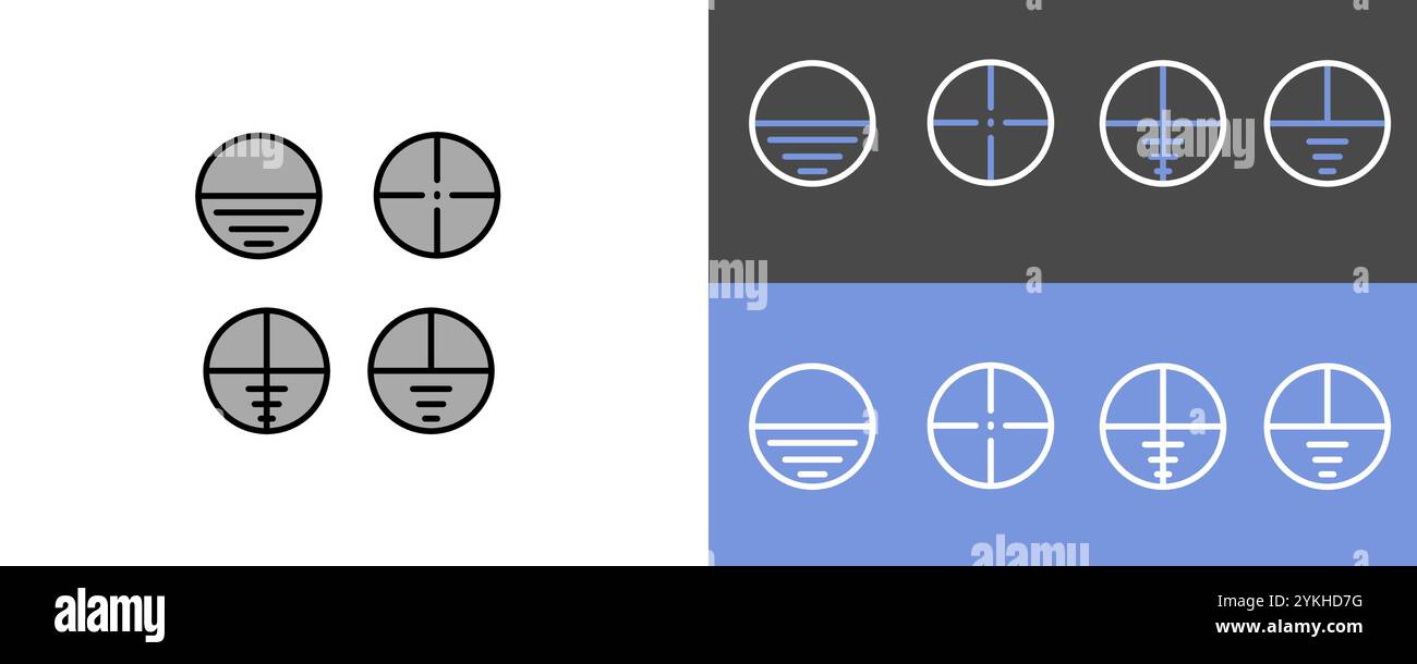 Aim sight symbol set - modern sight icon symbols Stock Vector Image ...