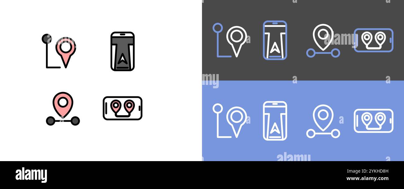 Gps map symbols hi-res stock photography and images - Alamy