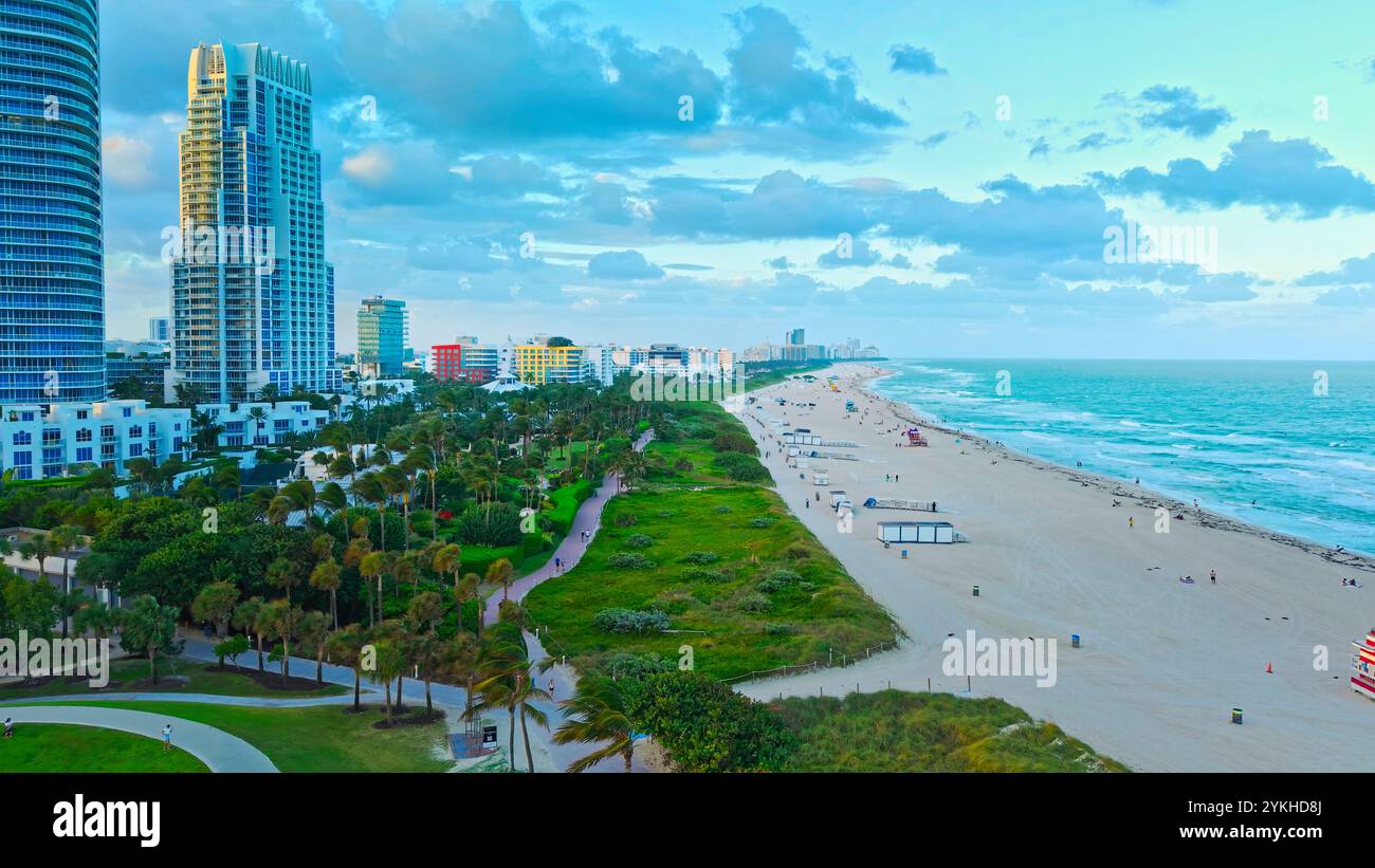 Aerial motion footage miami beach hi-res stock photography and images ...