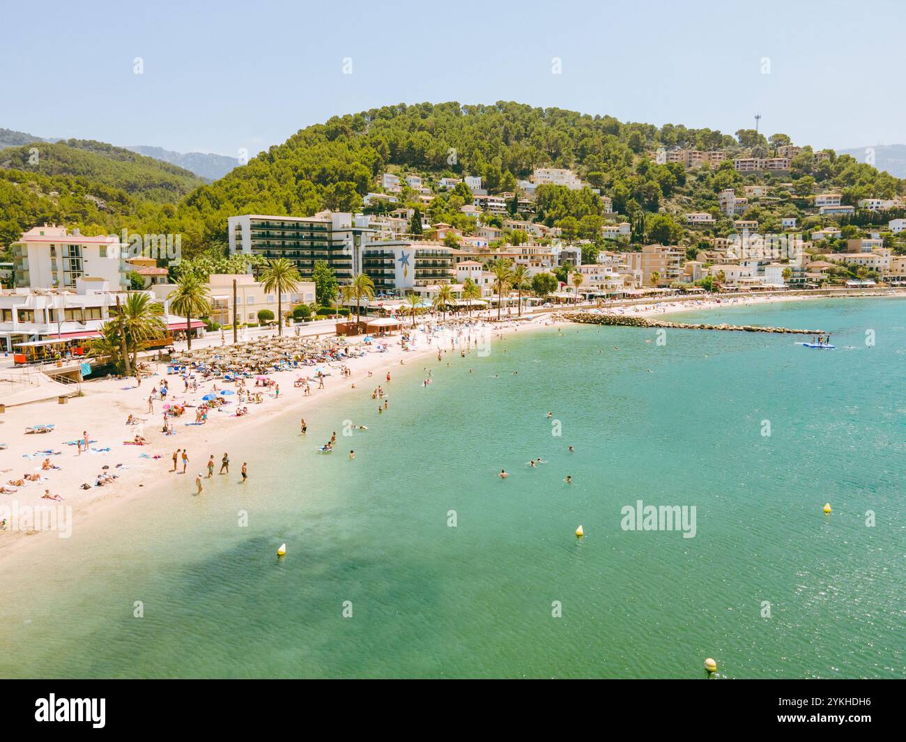 Aerial view of luxury beach in Mallorca Stock Photo - Alamy