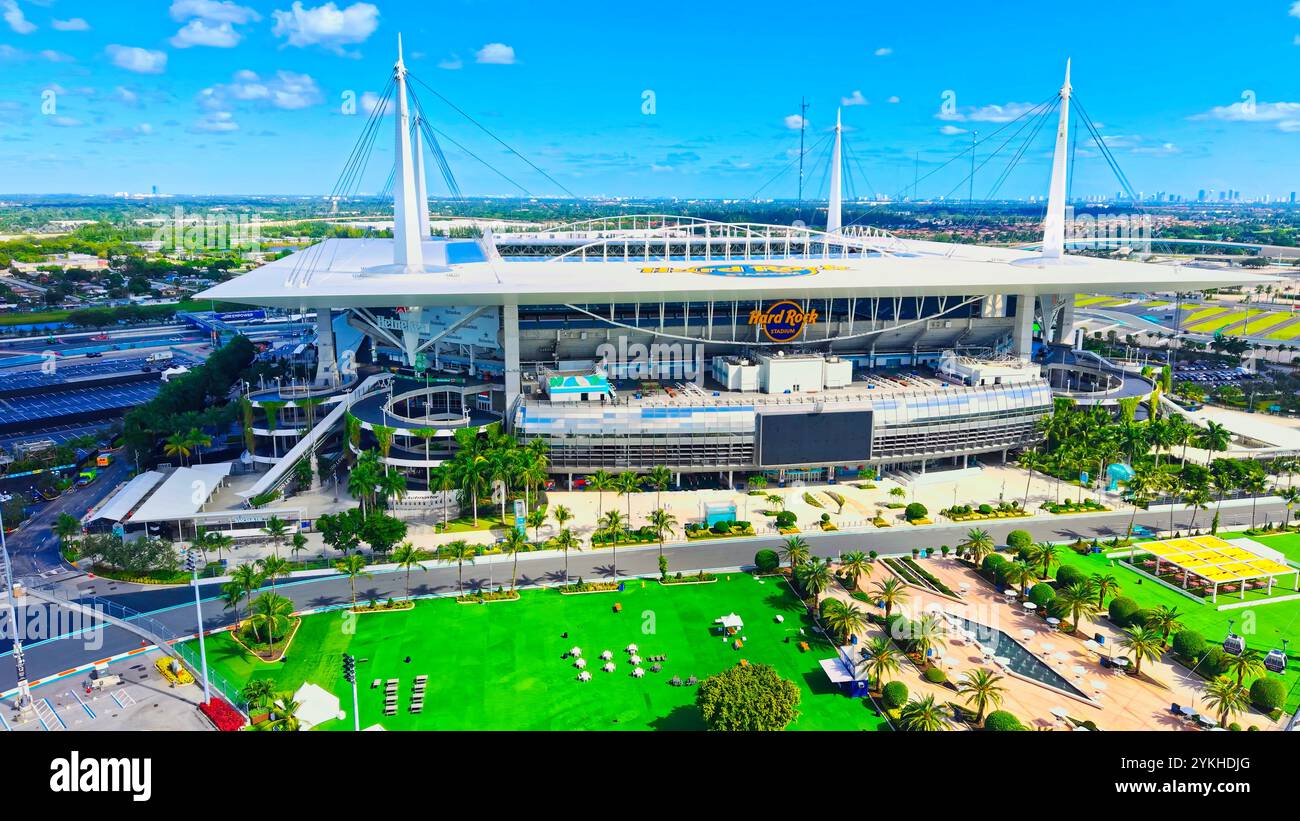 Hard Rock Stadium Miami aerial view - home of the Miami Dolphins ...