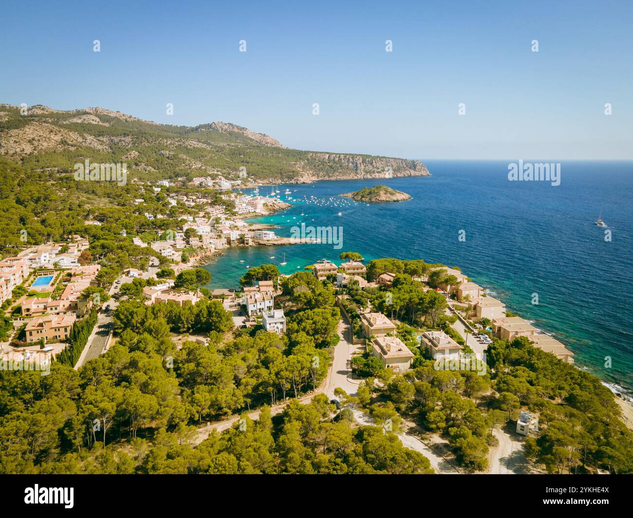 Aerial view of luxury beach in Mallorca Stock Photo - Alamy