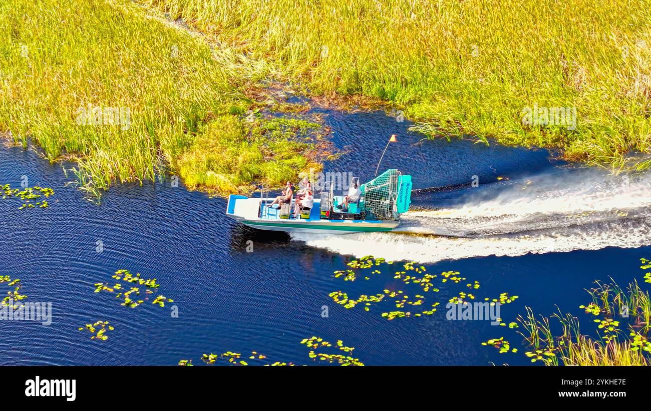 Everglades florida aerial boat hi-res stock photography and images - Alamy