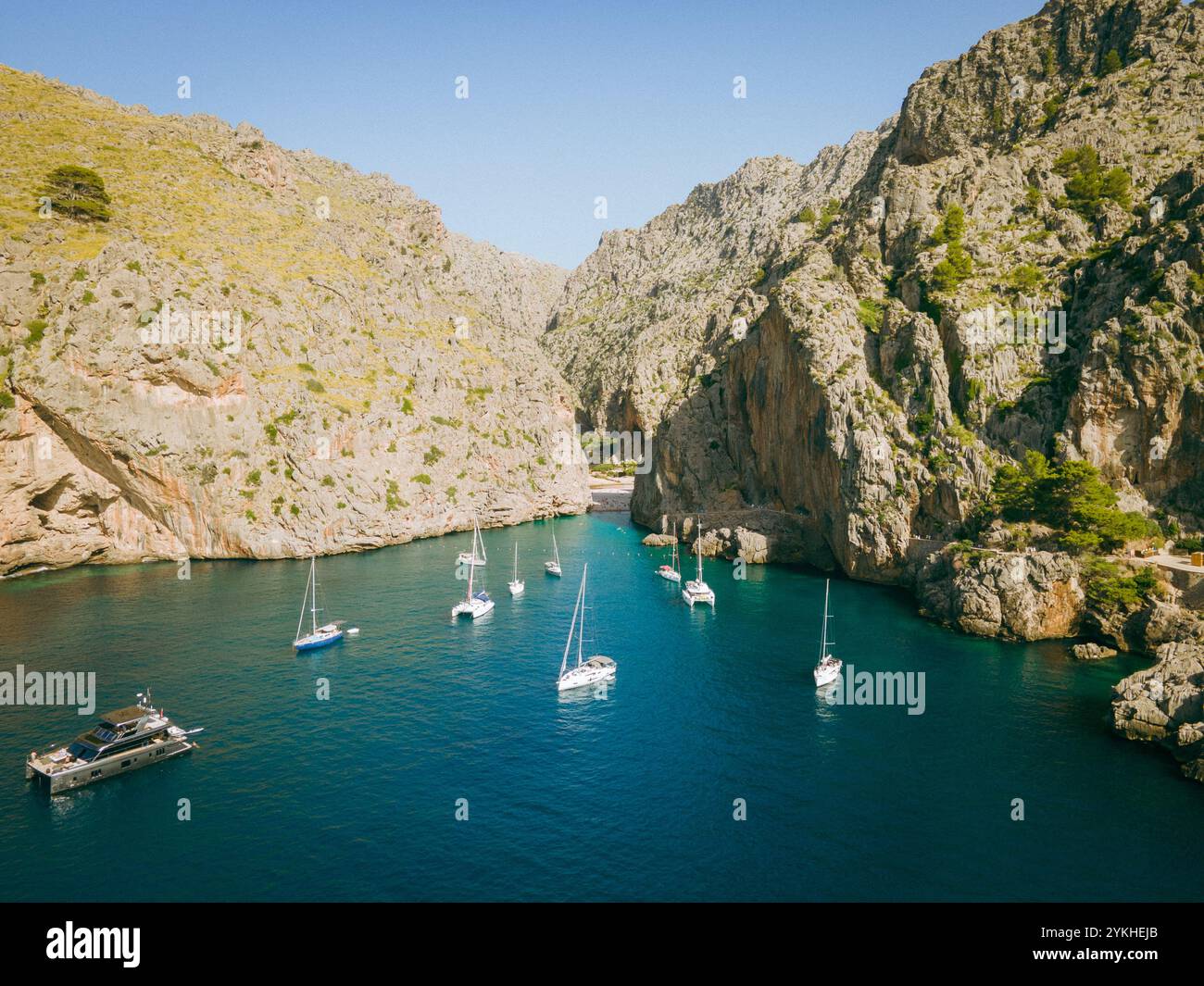 Aerial view of luxury beach in Mallorca Stock Photo - Alamy